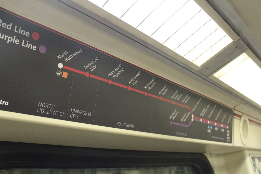 Photo: LA Metro Red and Purple Lines Strip Map – Transit Maps