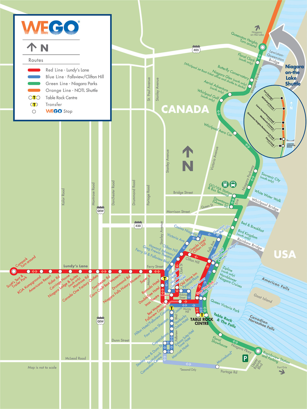 Transit Maps Submission Official Map Wego Bus Map Niagara Falls